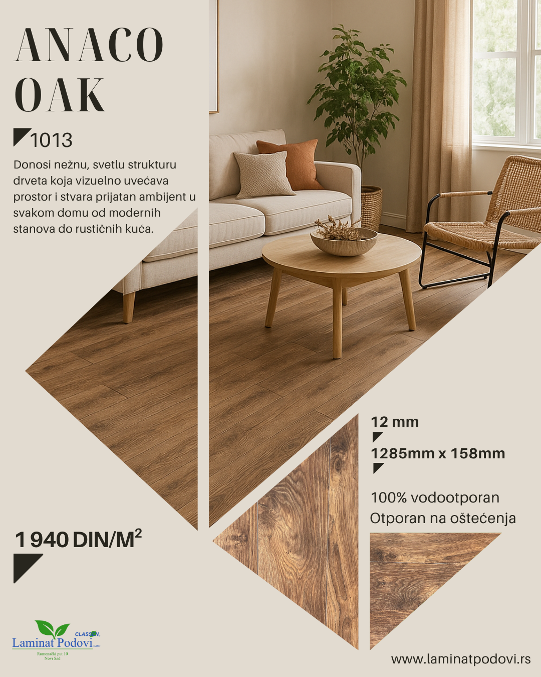 Anaco oak CLASSEN - Laminat podovi